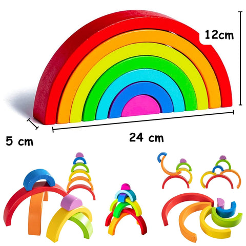 Buy Wooden Rainbow Stacker - Perfect Toy for Kids – SmartBee Toys